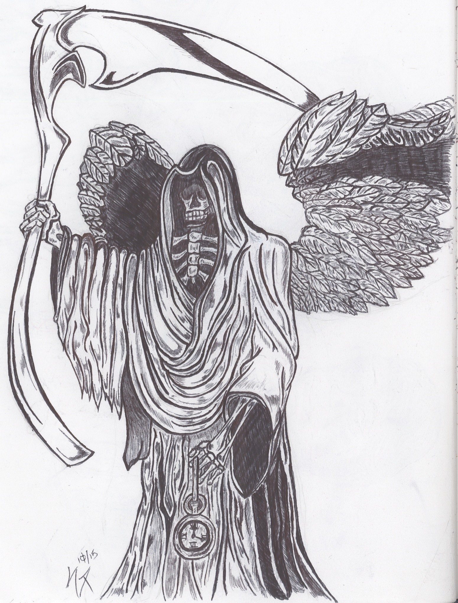 Grim Reaper Drawings In Pencil