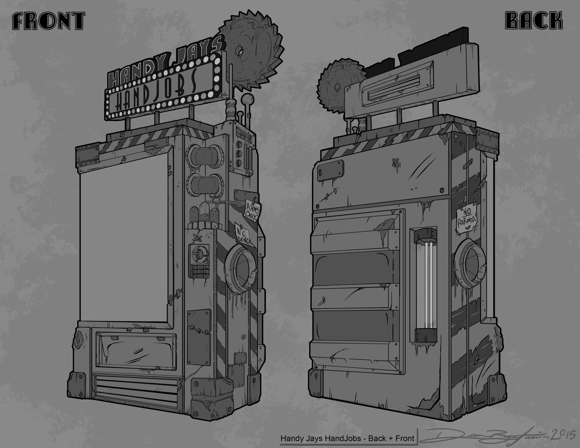 ArtStation - WIP - Personal Project - Vending Machines - Colour + Back
