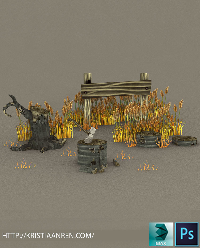 ArtStation - Low Poly Lumber mill environments