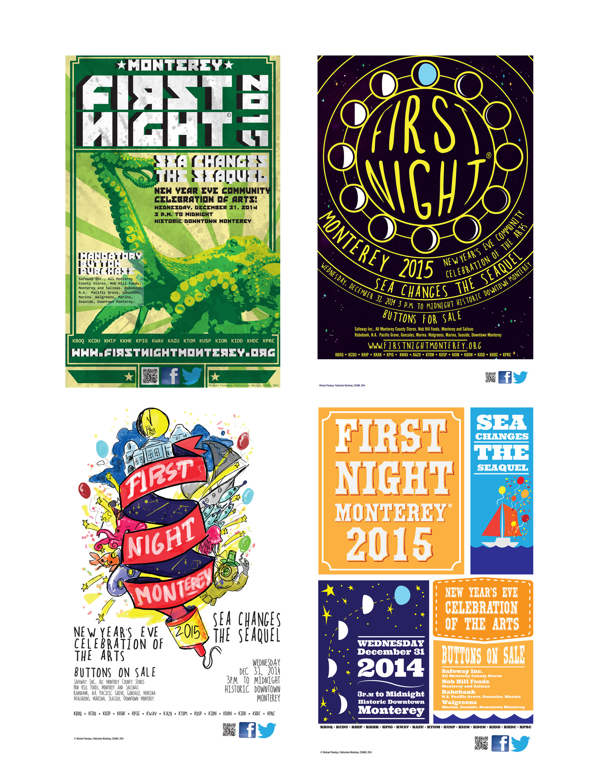 Michael Plondaya - First Night Monterey 2015 Poster
