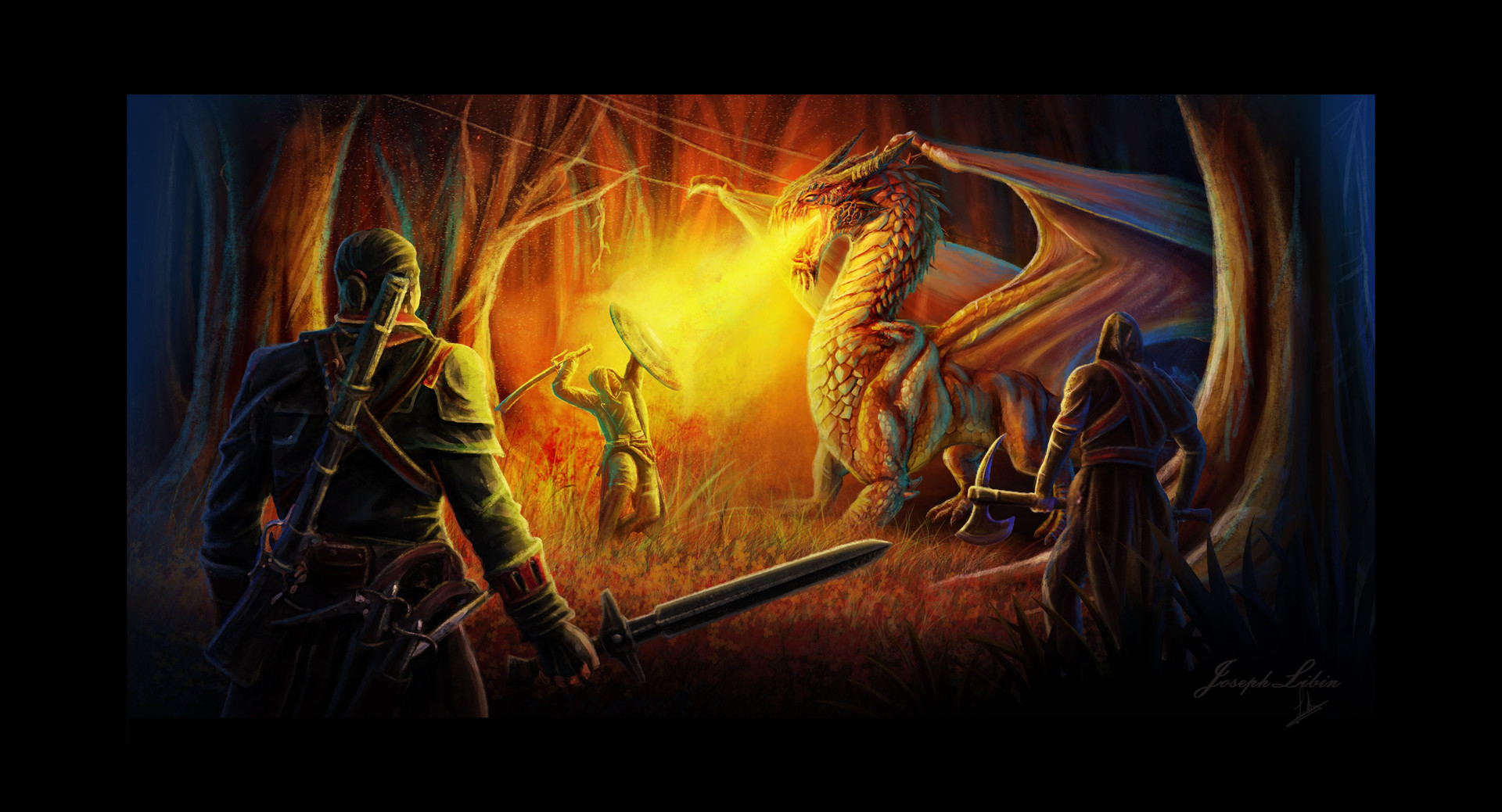 ArtStation - Dragon Fight