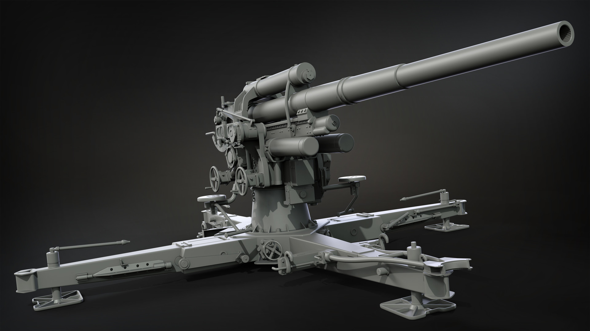 Israel Pargas - High poly German 88 mm Flak WIP