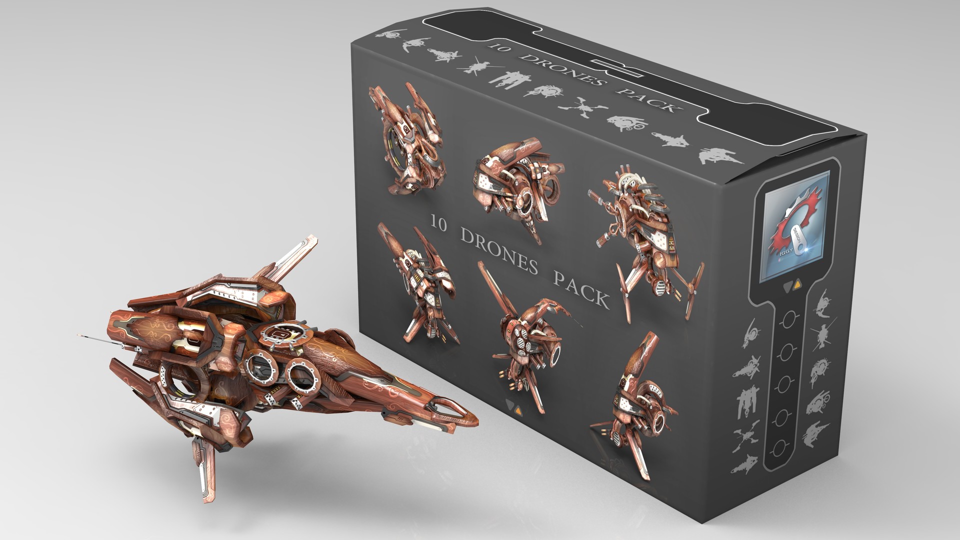 ArtStation - Space elves 10 drone pack