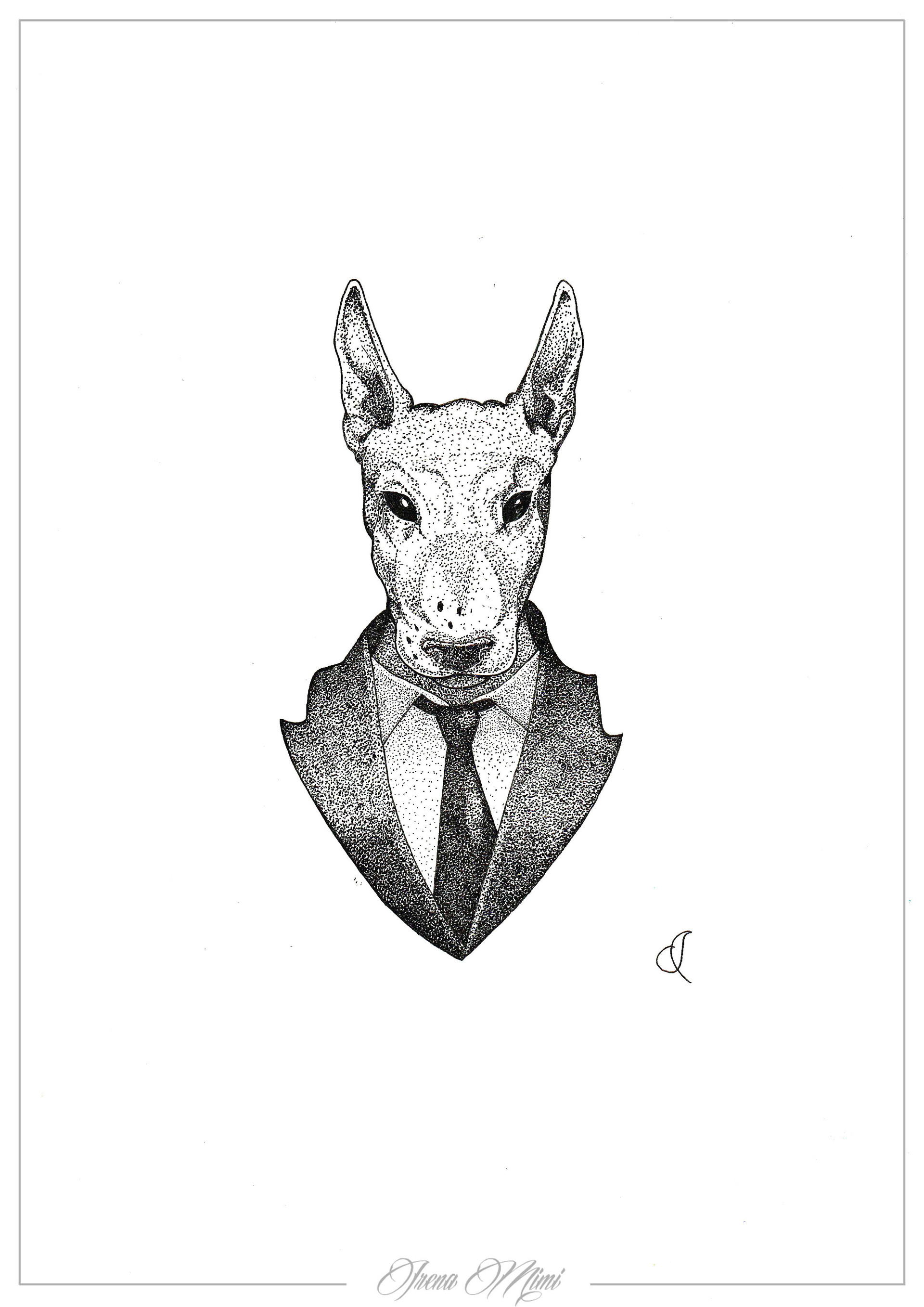 ArtStation - dotwork art animals