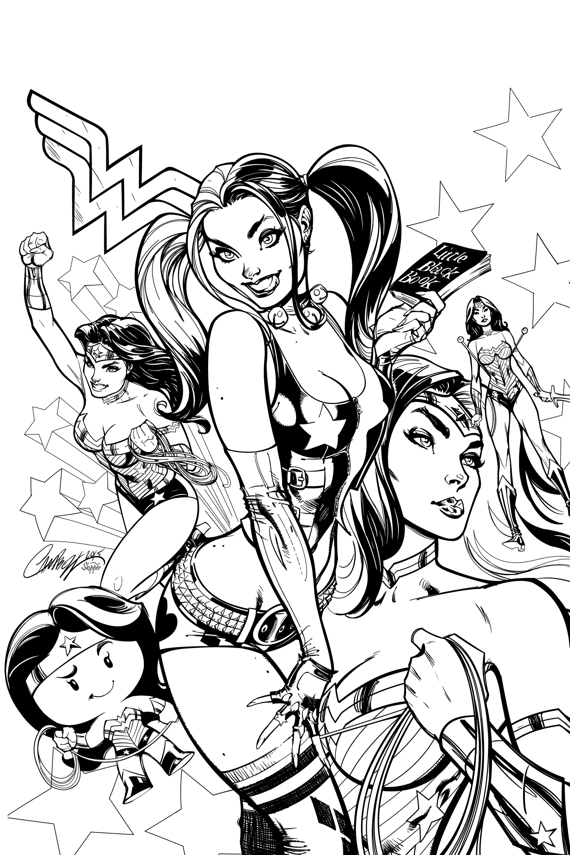 harley quinn and poison ivy coloring pages