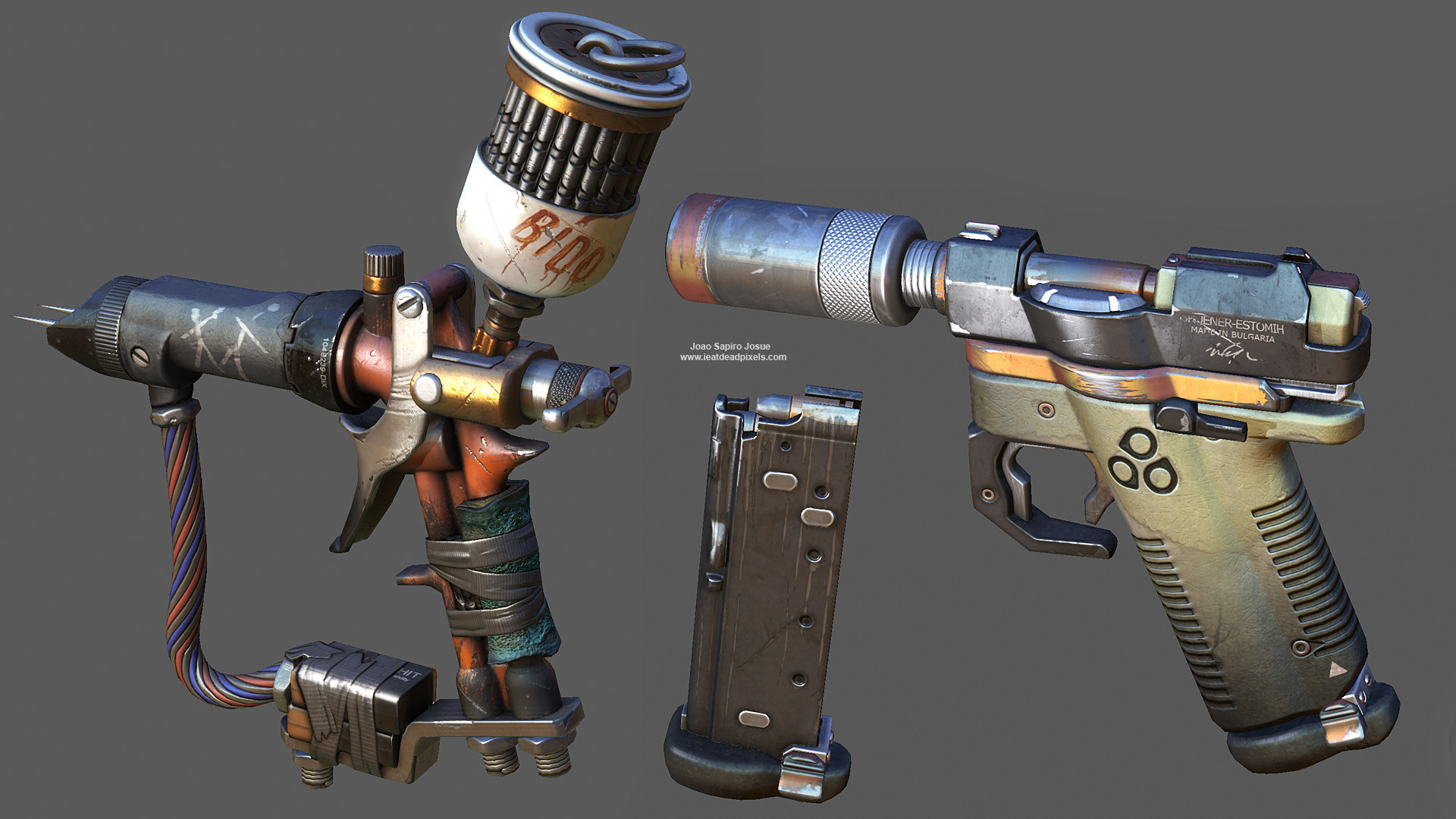 ArtStation - Old work , guns