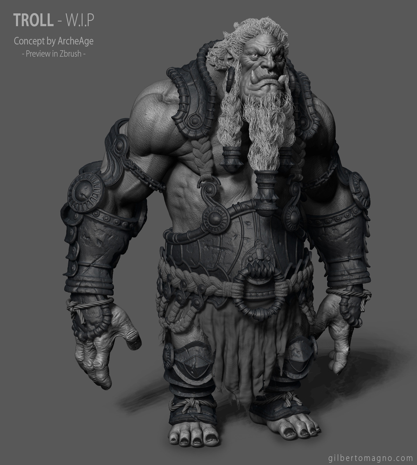 ArtStation - Troll - ArcheAge (wip)