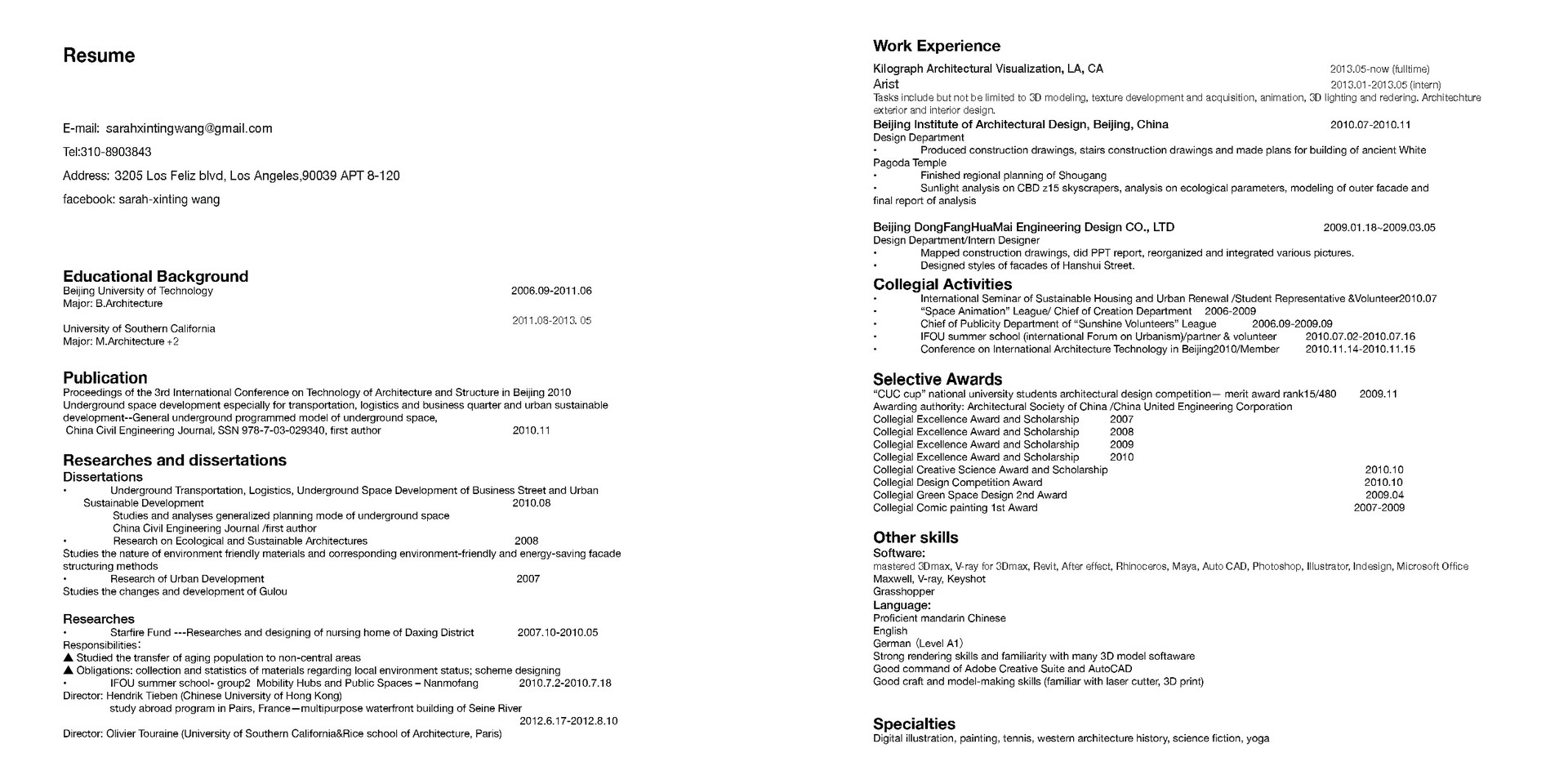 sarah wang - Architecture Design Portfolio