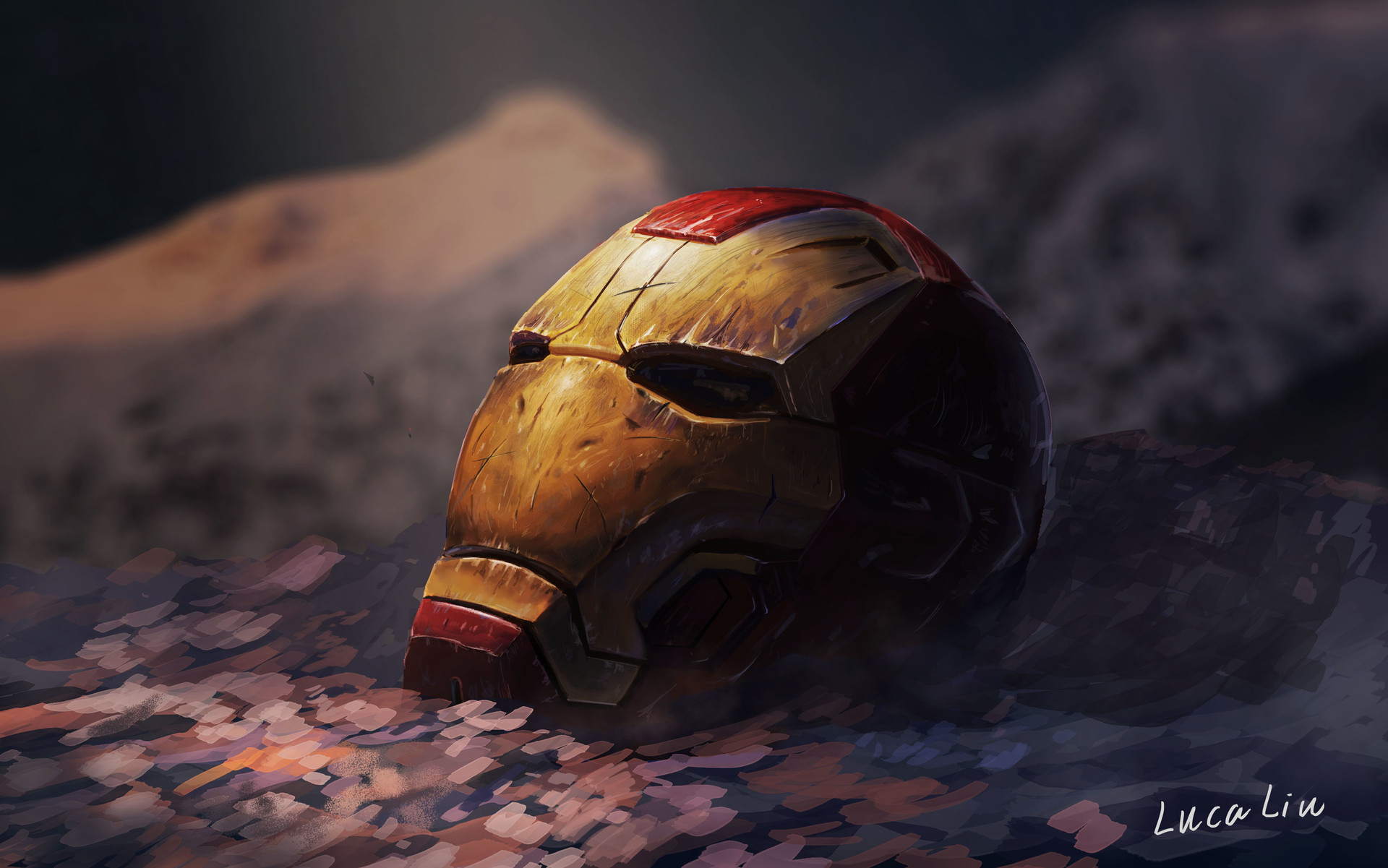 ArtStation - iron man helmet, Luca Liu