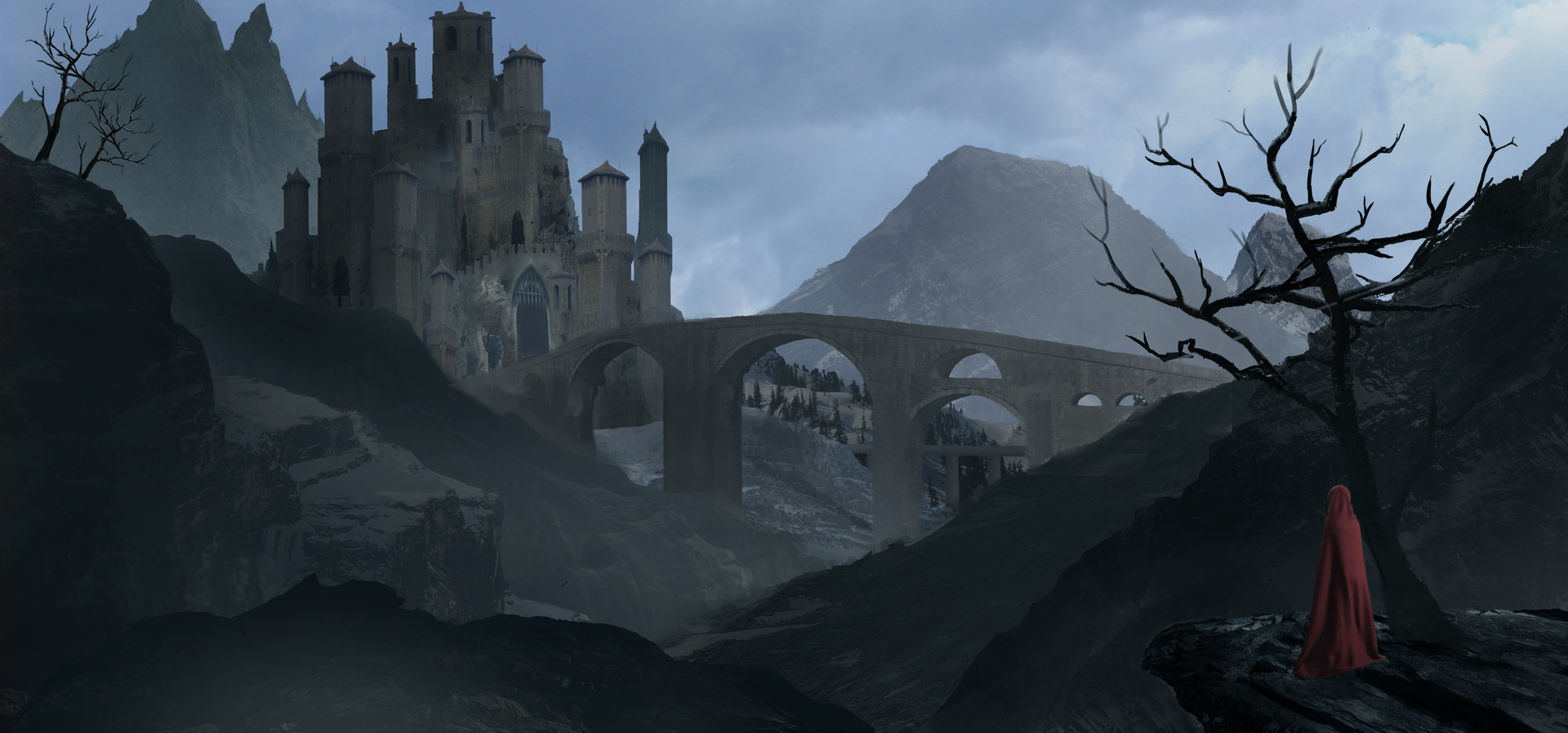 ArtStation - The Little Red Hat - Matte Painting
