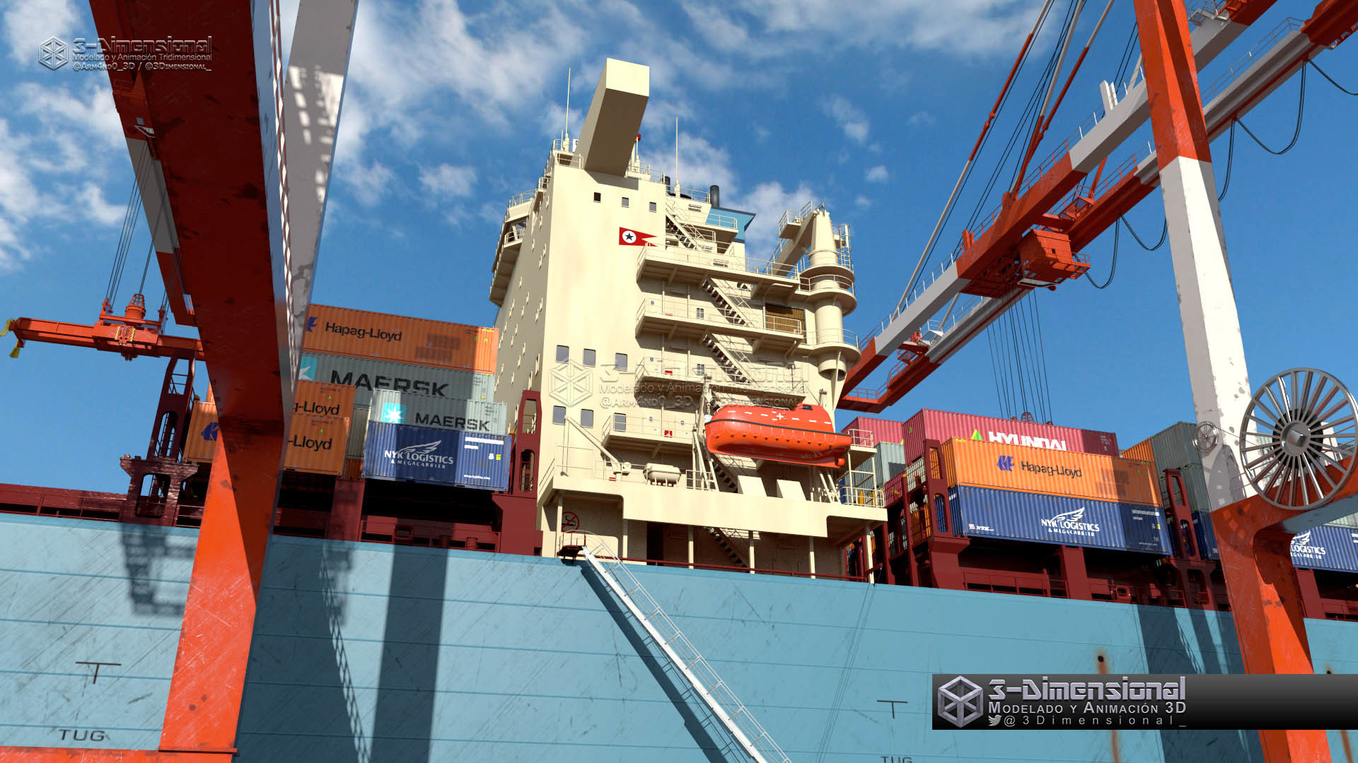 ©️ 3-Dimensionarte - Container Ship - M. Saigon