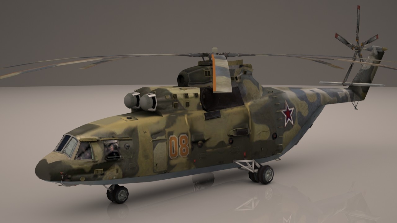 Oscar The Lefty - Low-poly Mi-26 Helicopter Model