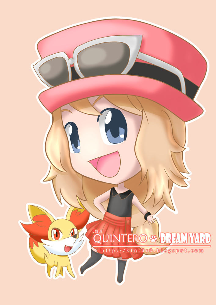 ArtStation - Chibi Serena and Fennekin