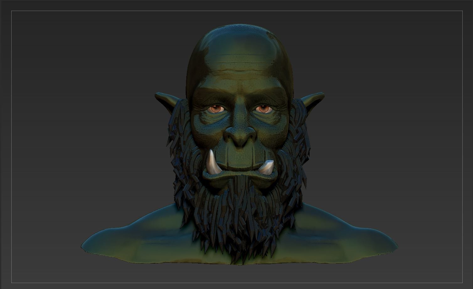 ArtStation - Ork face (daily sculpt practice)