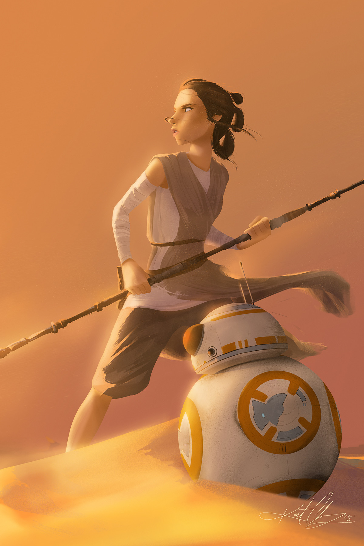 ArtStation - Rey & BB8