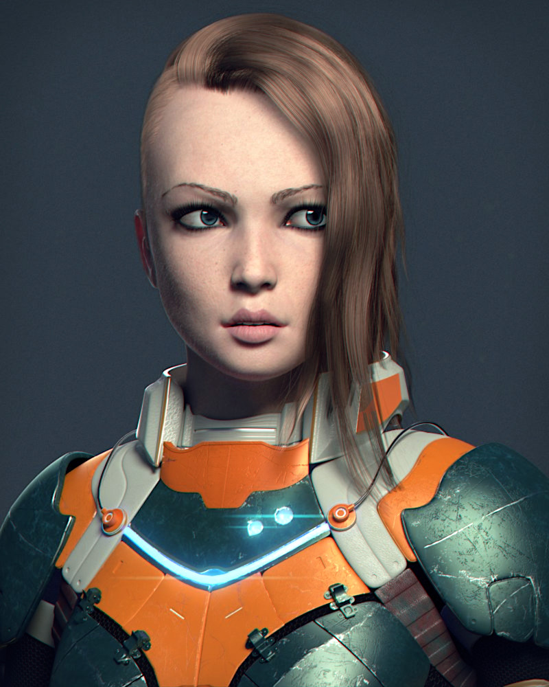 ArtStation - Metal Ranger Girl