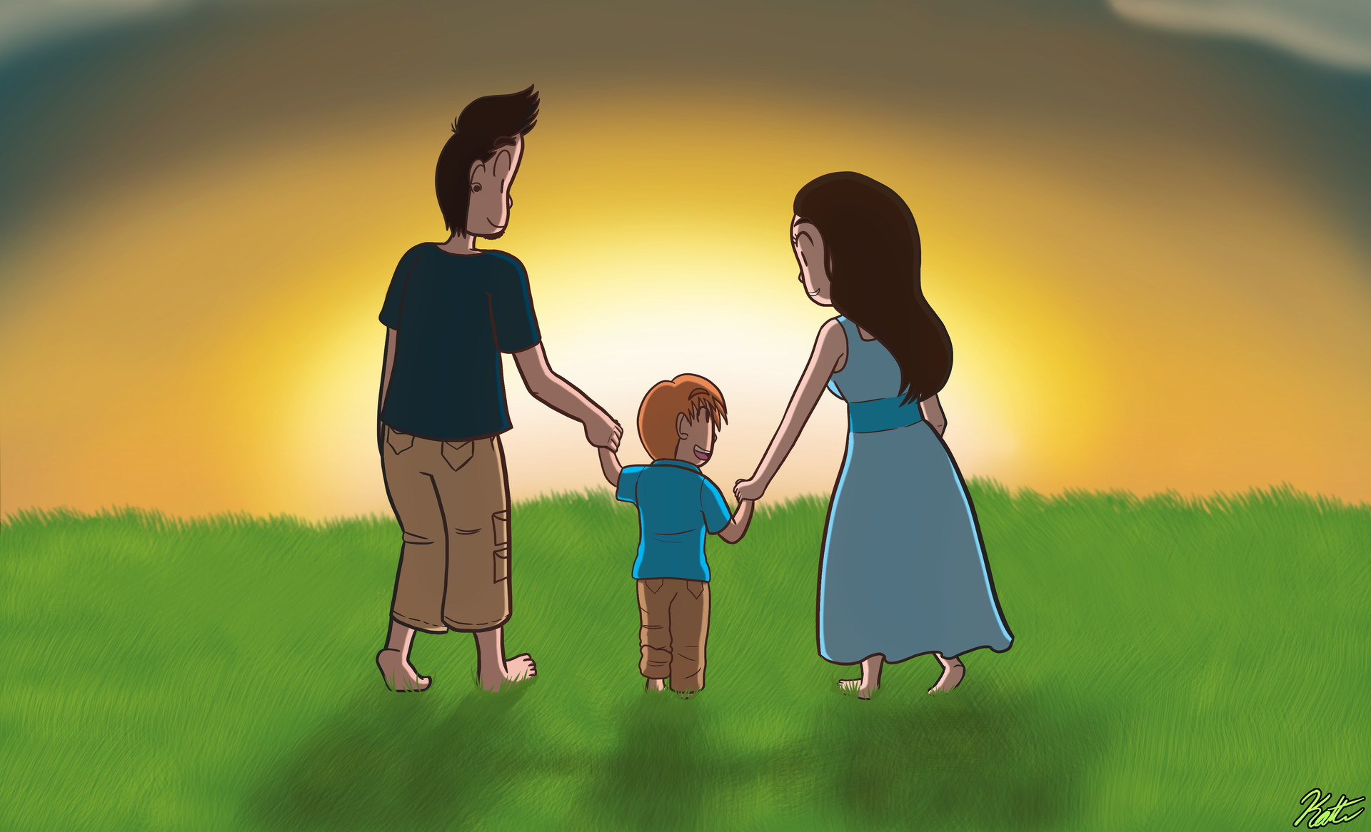 ArtStation - [COMMISSION] A family of three