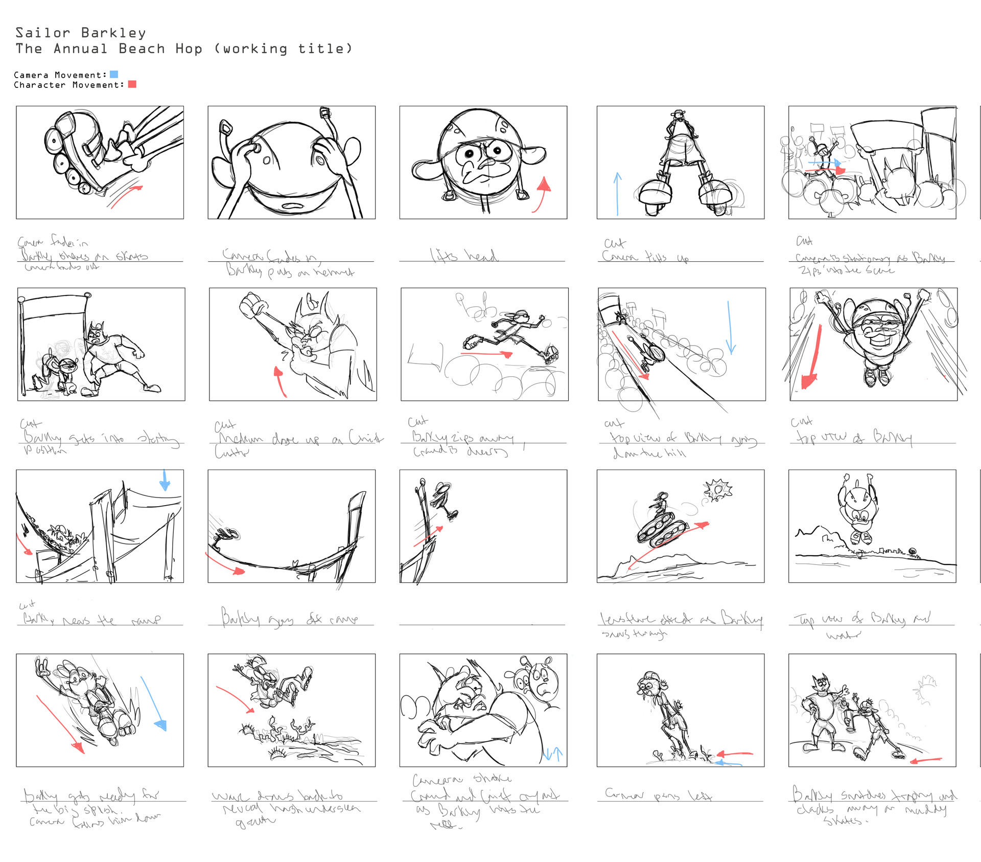 ArtStation - Sailor Barkly (The Annual Beach Hop) Storyboard