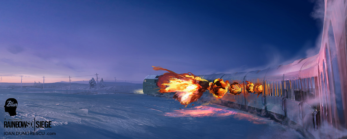 ArtStation - Rainbow Six train explosion