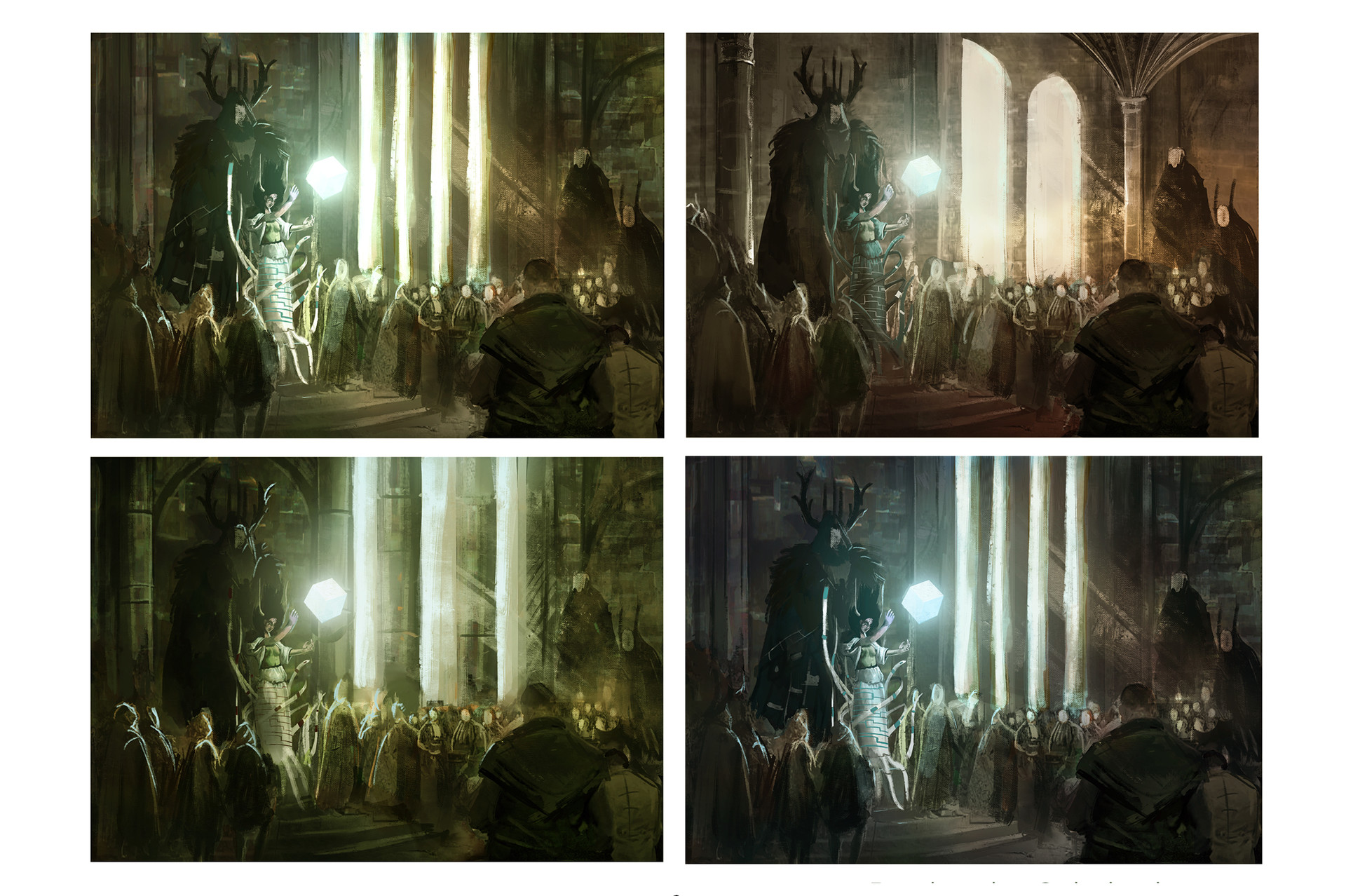 ArtStation - La cérémonie du non-cube Recherche couleur- The no-cube ...