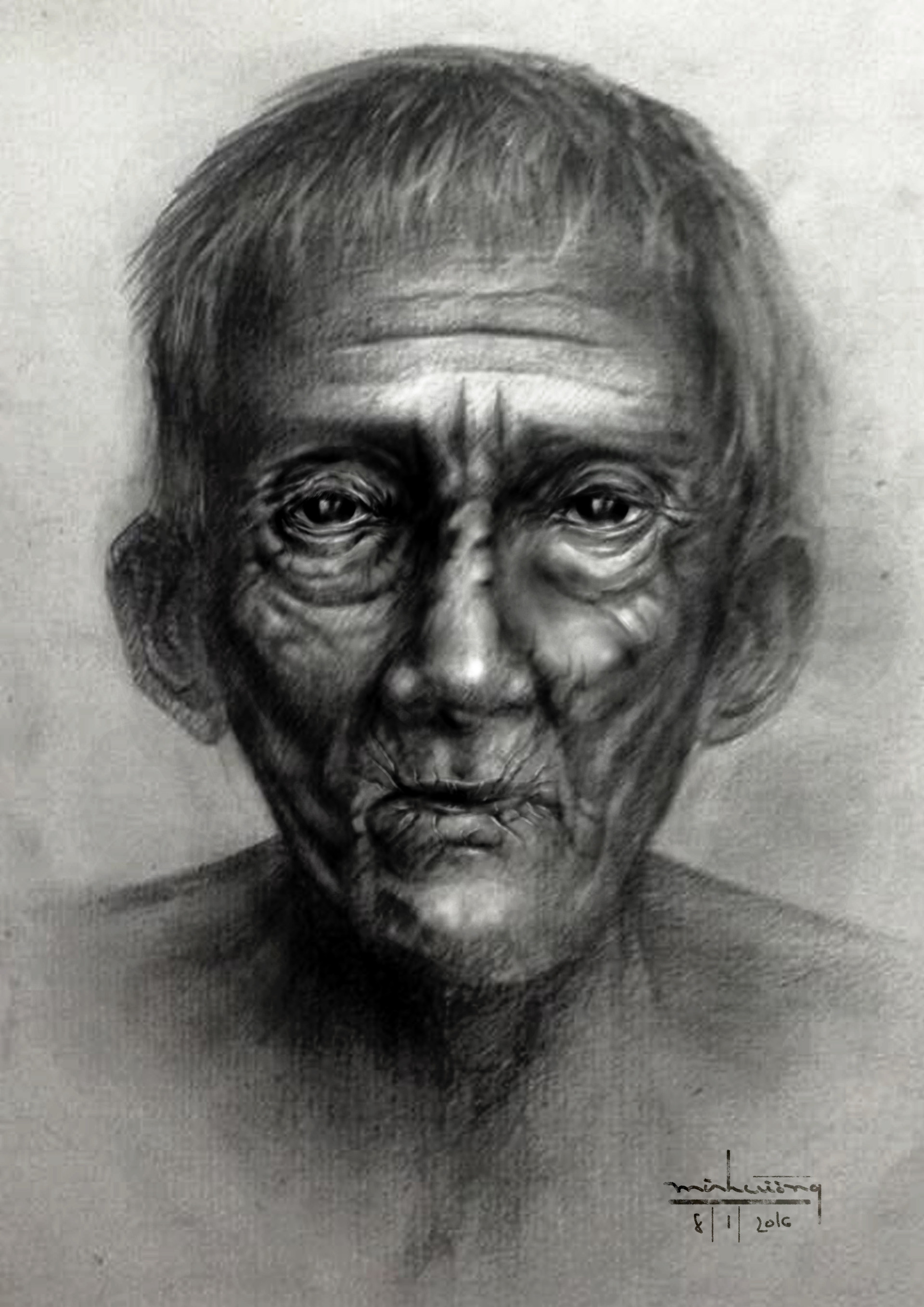 ArtStation - Old man portrait.