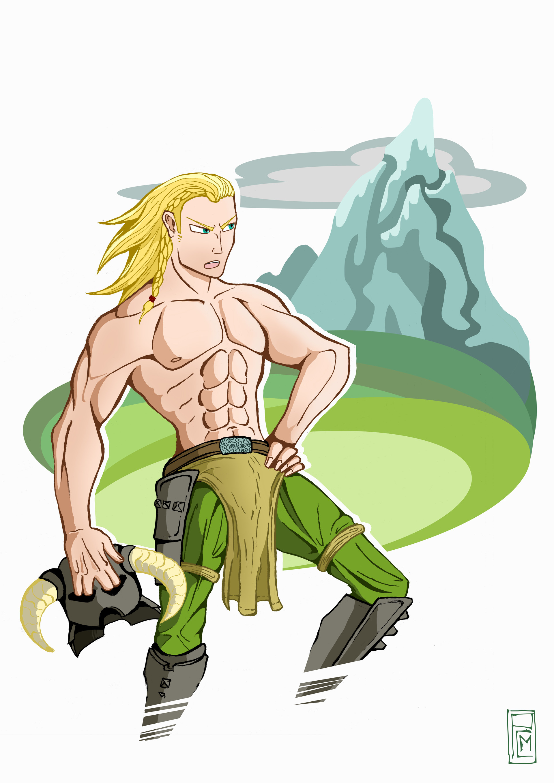 Artstation Skyrim Nord Anime Style