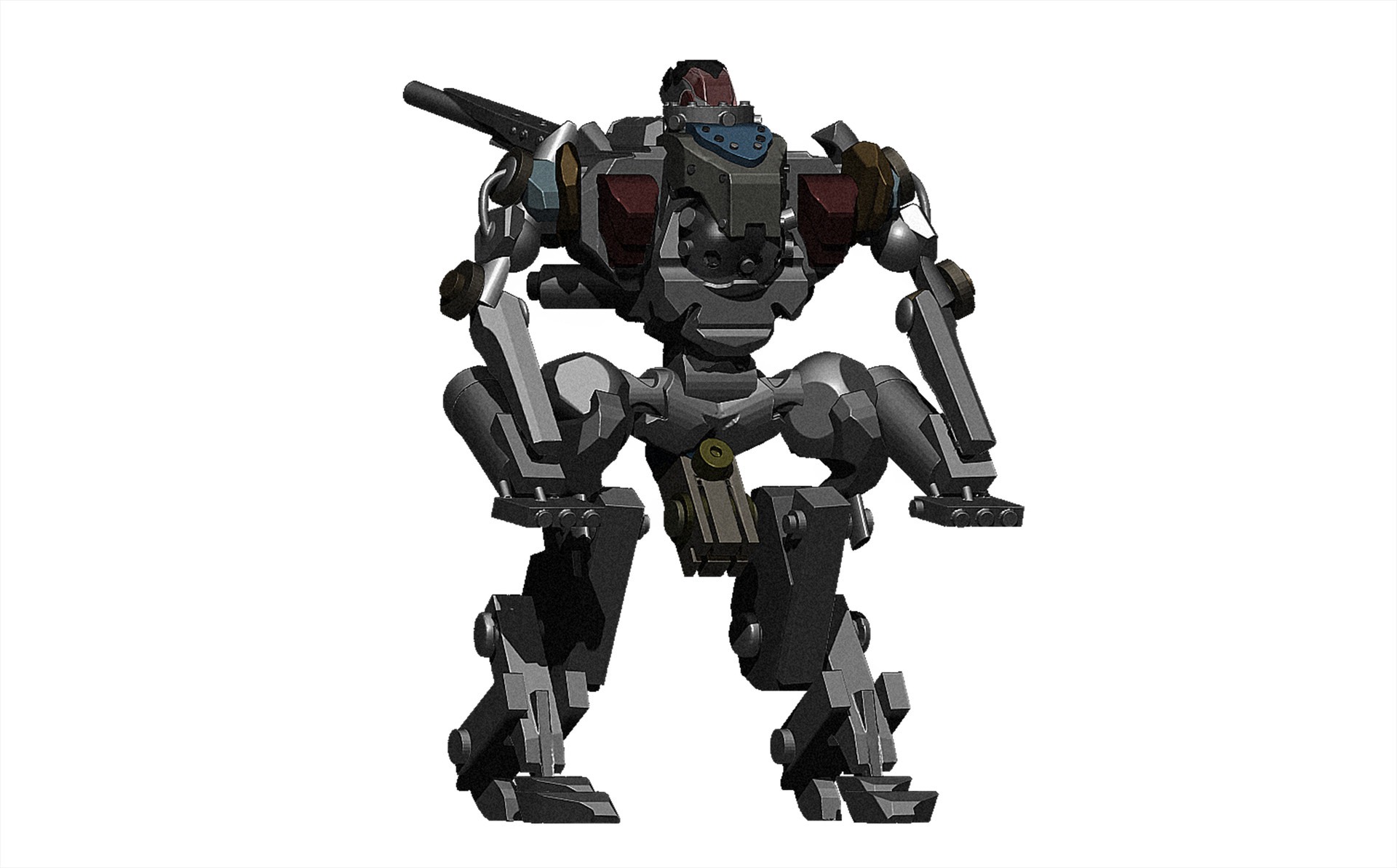 ArtStation - Mecha zbrush low poly