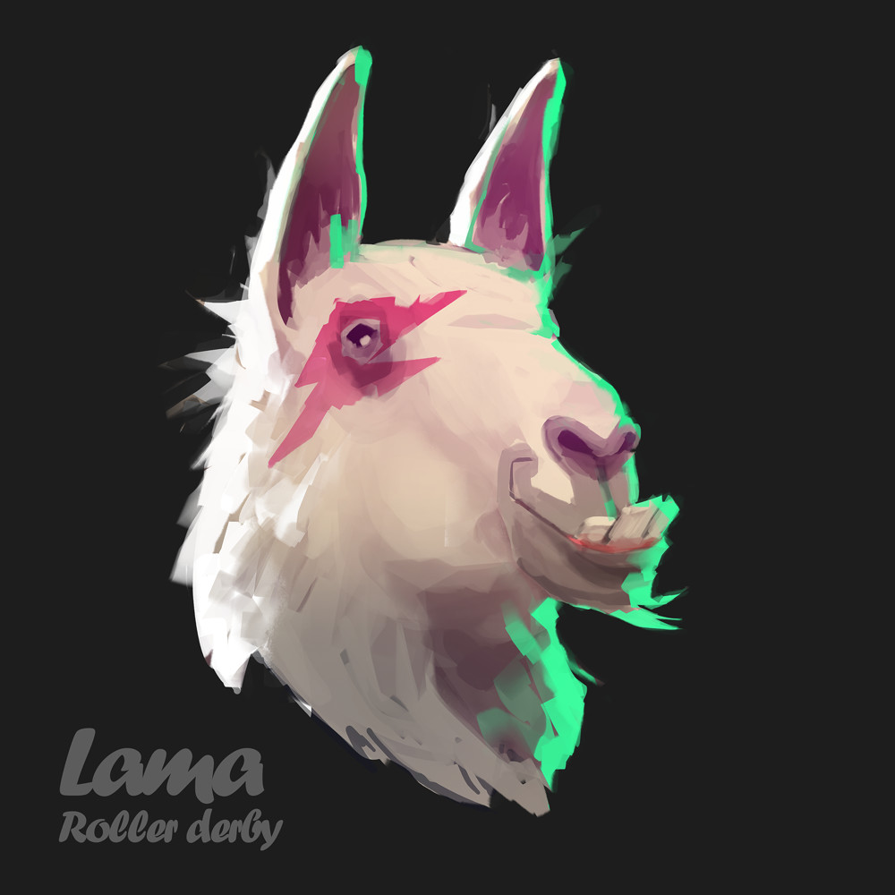 ArtStation - Lama Roller derby WIP