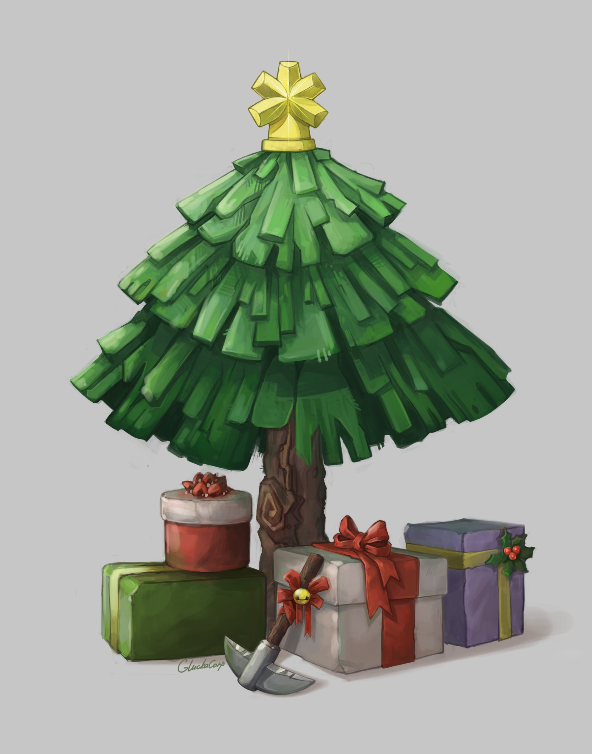 ArtStation - Block Christmas tree