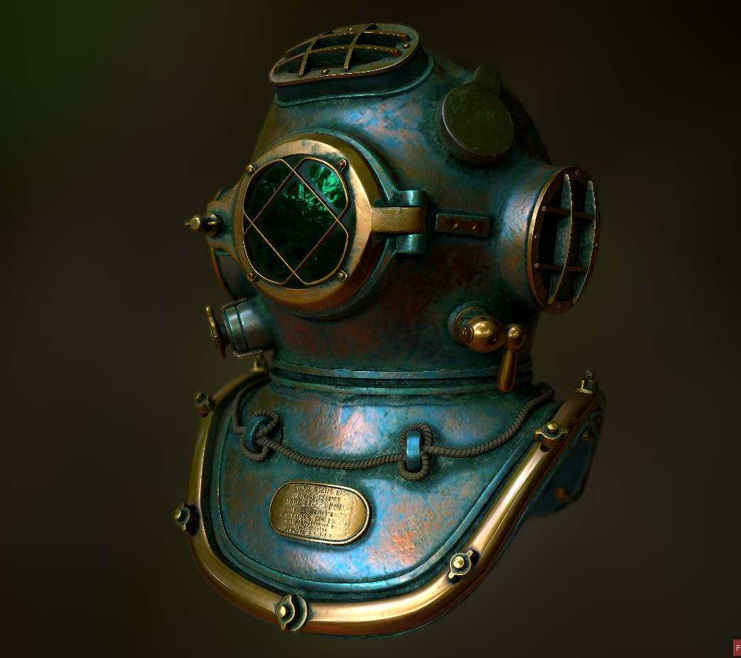 ArtStation - Diving helmet