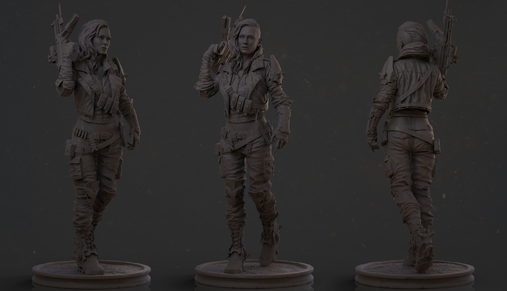 ArtStation - Female rebel (3d print)