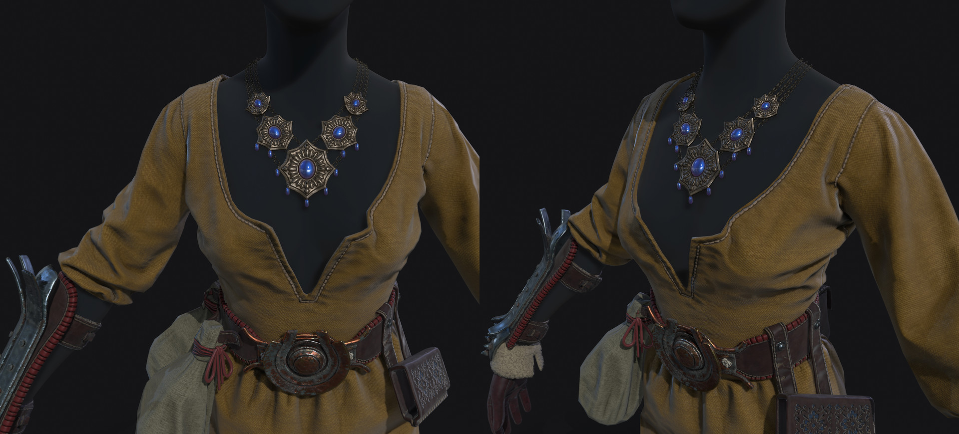 ArtStation - Elven Huntress Clothing WIP