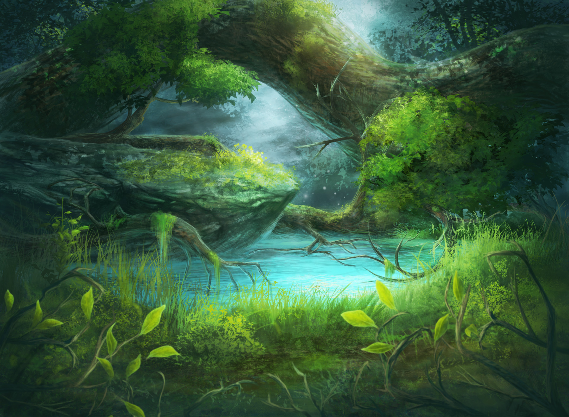 ArtStation - forest spring