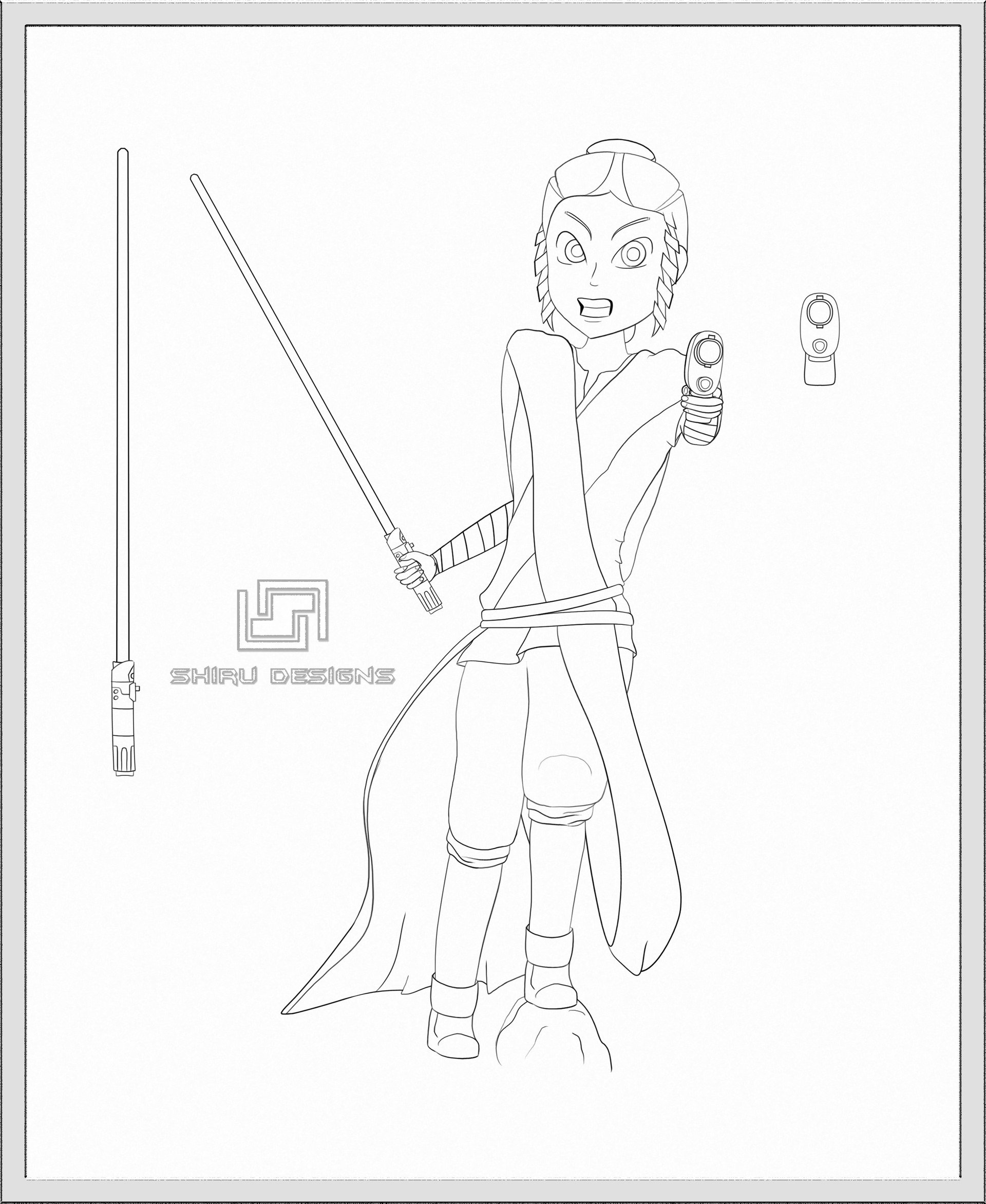 rey star wars coloring pages