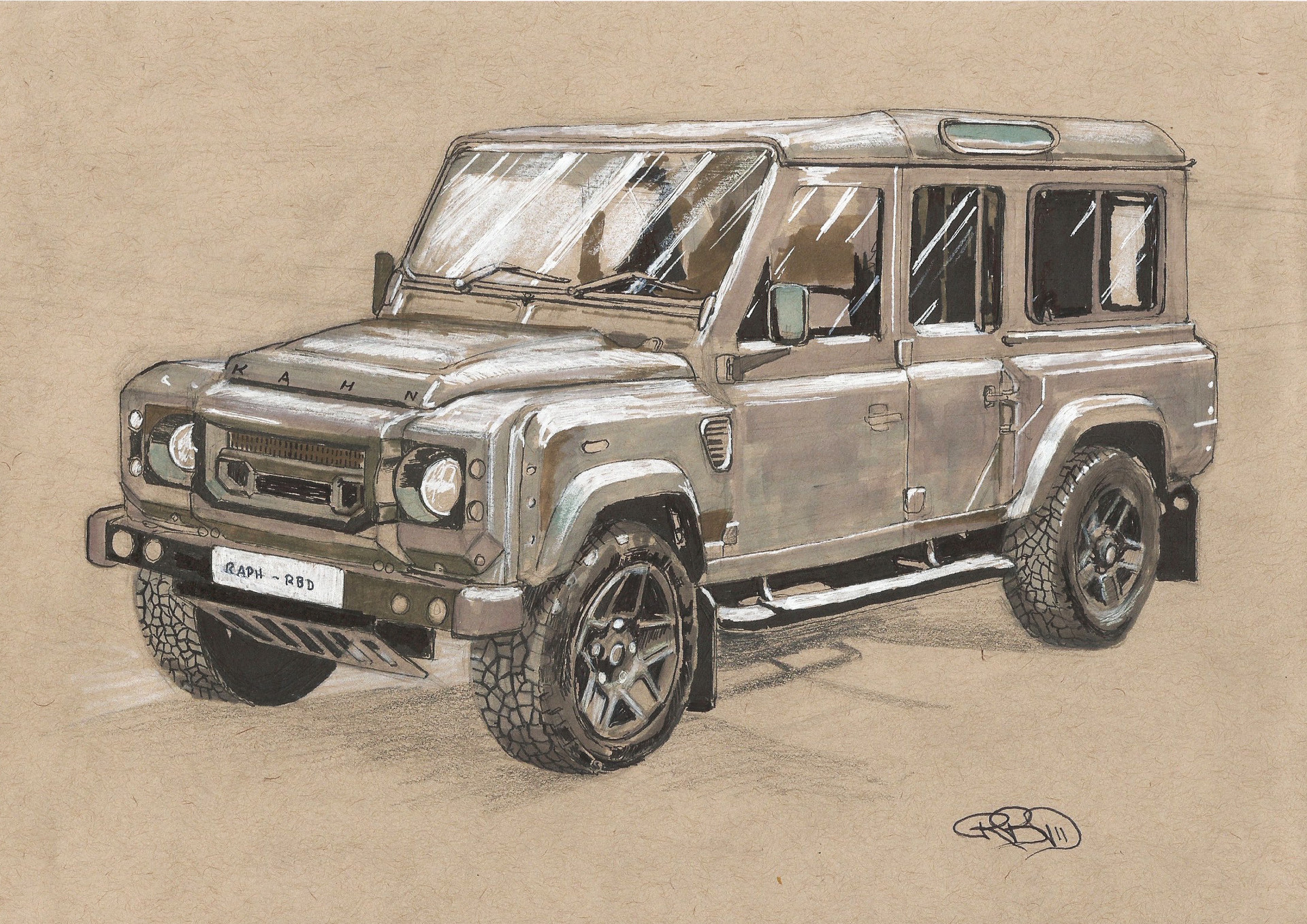 ArtStation - Land rover kahn design illustration