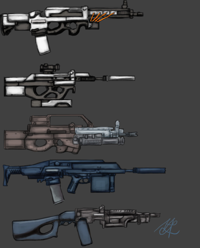 ArtStation - sci fi weapons set