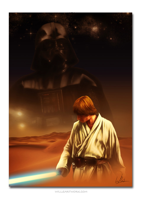 ArtStation - Luke Skywalker and Darth Vader