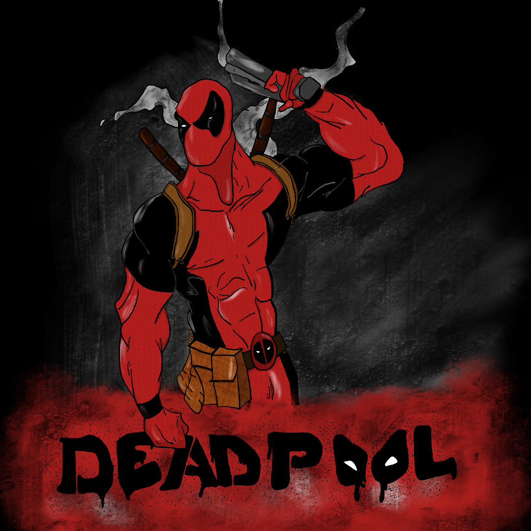 ArtStation - Digital Deadpool drawing.