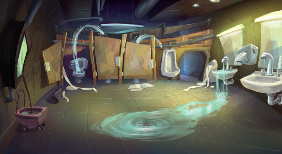 ArtStation - Crash Bandicoot - NGin - Washroom