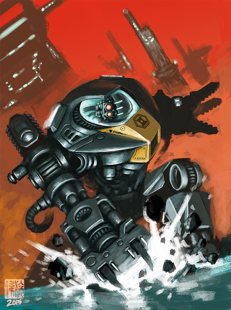 ArtStation - Combat robot concept