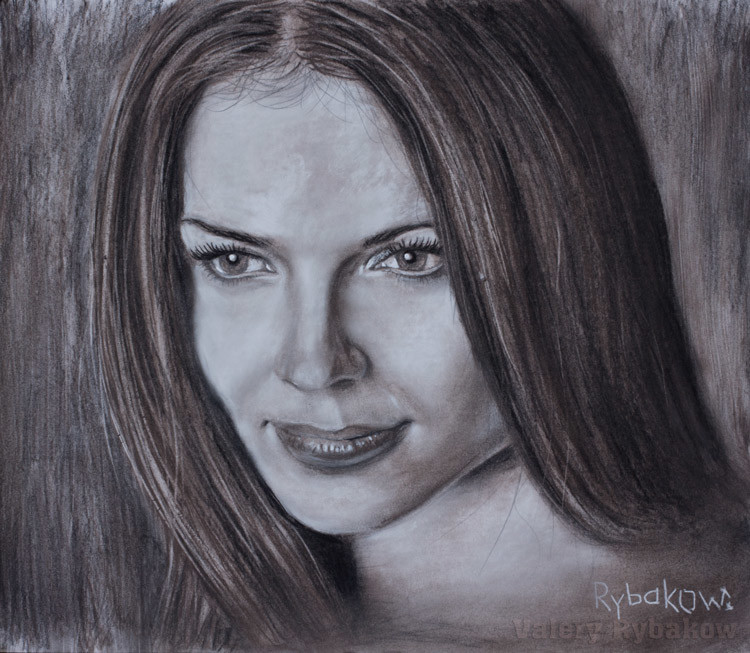 ArtStation - "The eyes an Unknown Woman". Size: 52 x 60 cm. Pencil ...