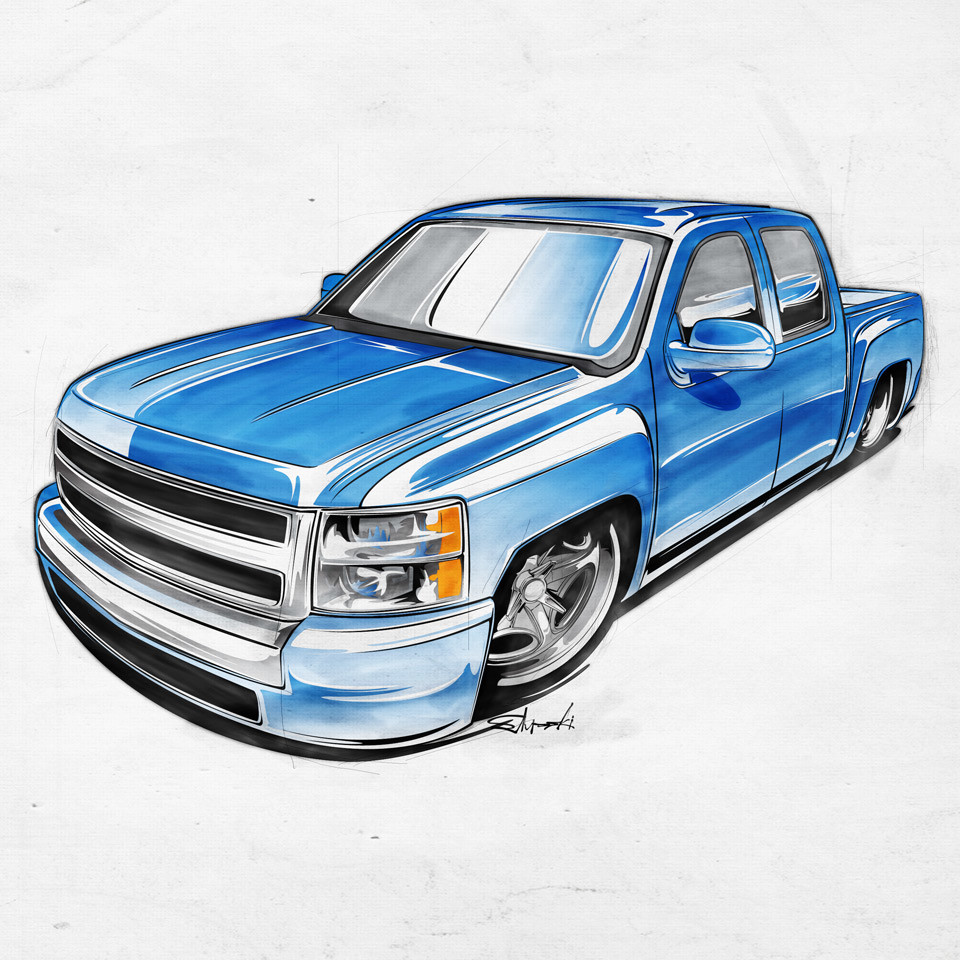 chevy silverado truck coloring page