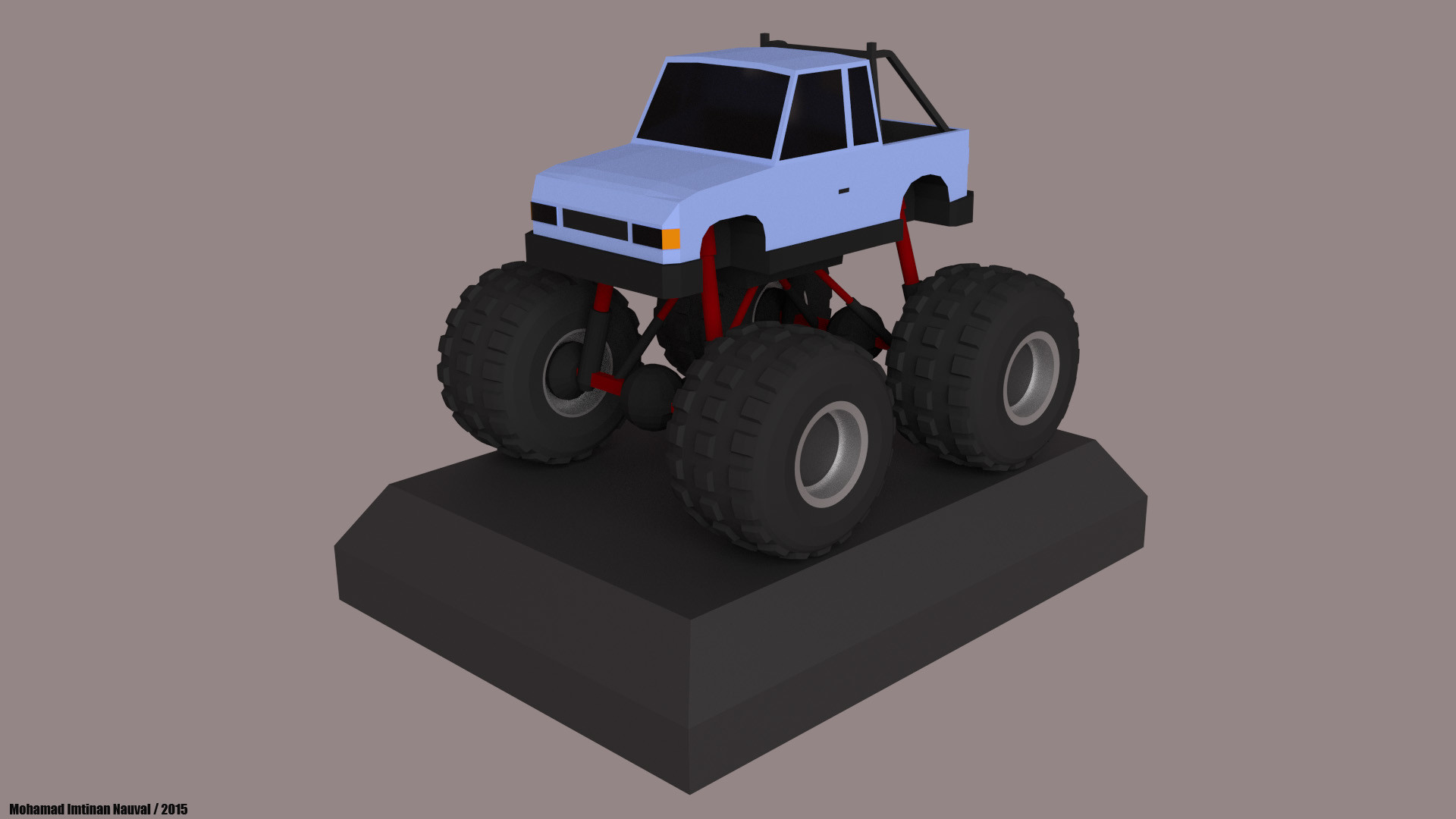 ArtStation - Low Poly Monster Car