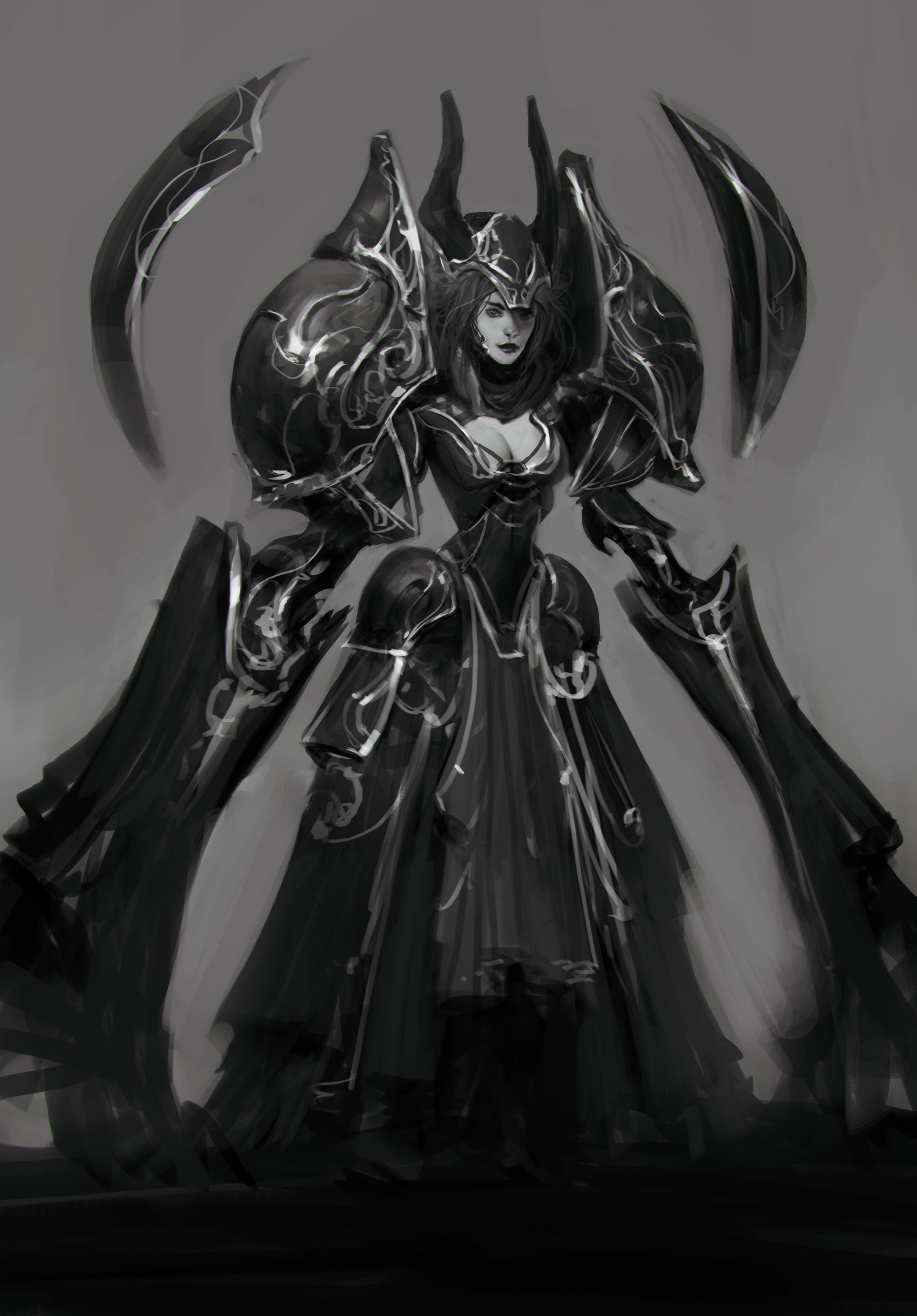 ArtStation - Lady with Big Armor.