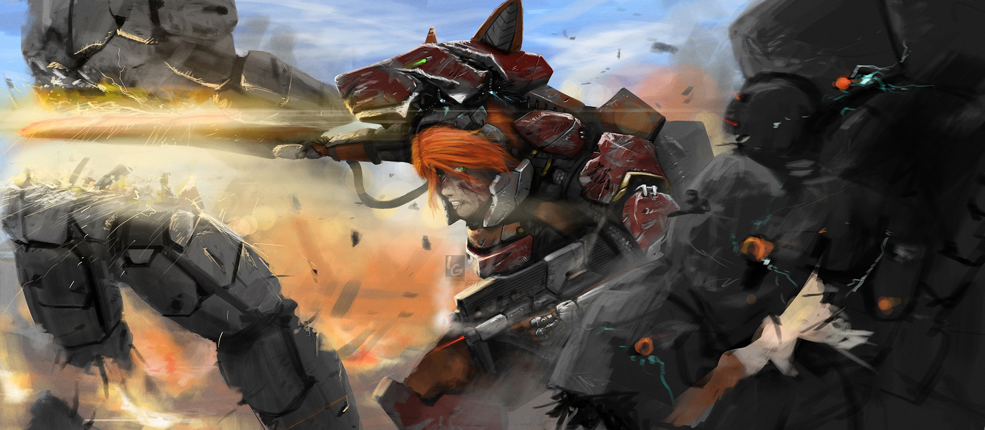 ArtStation - Combat Suit Kitsune