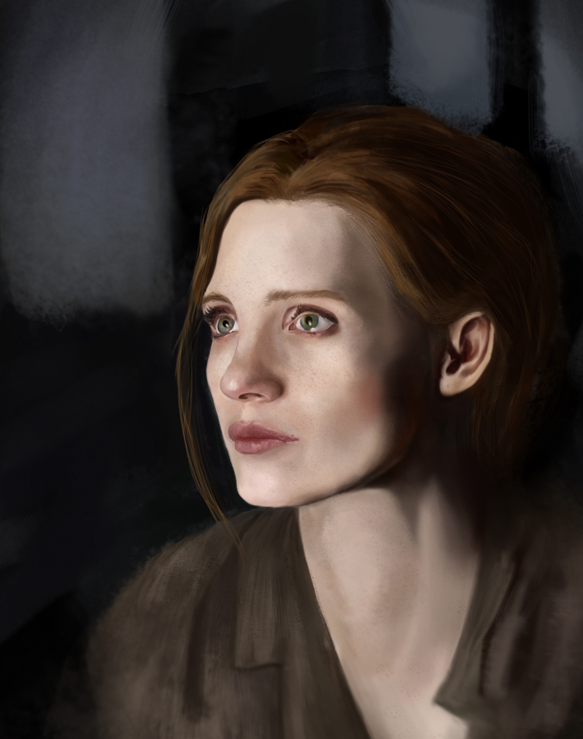 ArtStation - Illustration Jessica Chastain