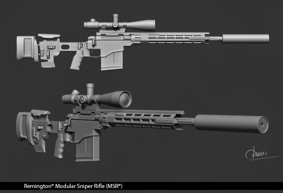 ArtStation - Remington Modular Sniper Rifle