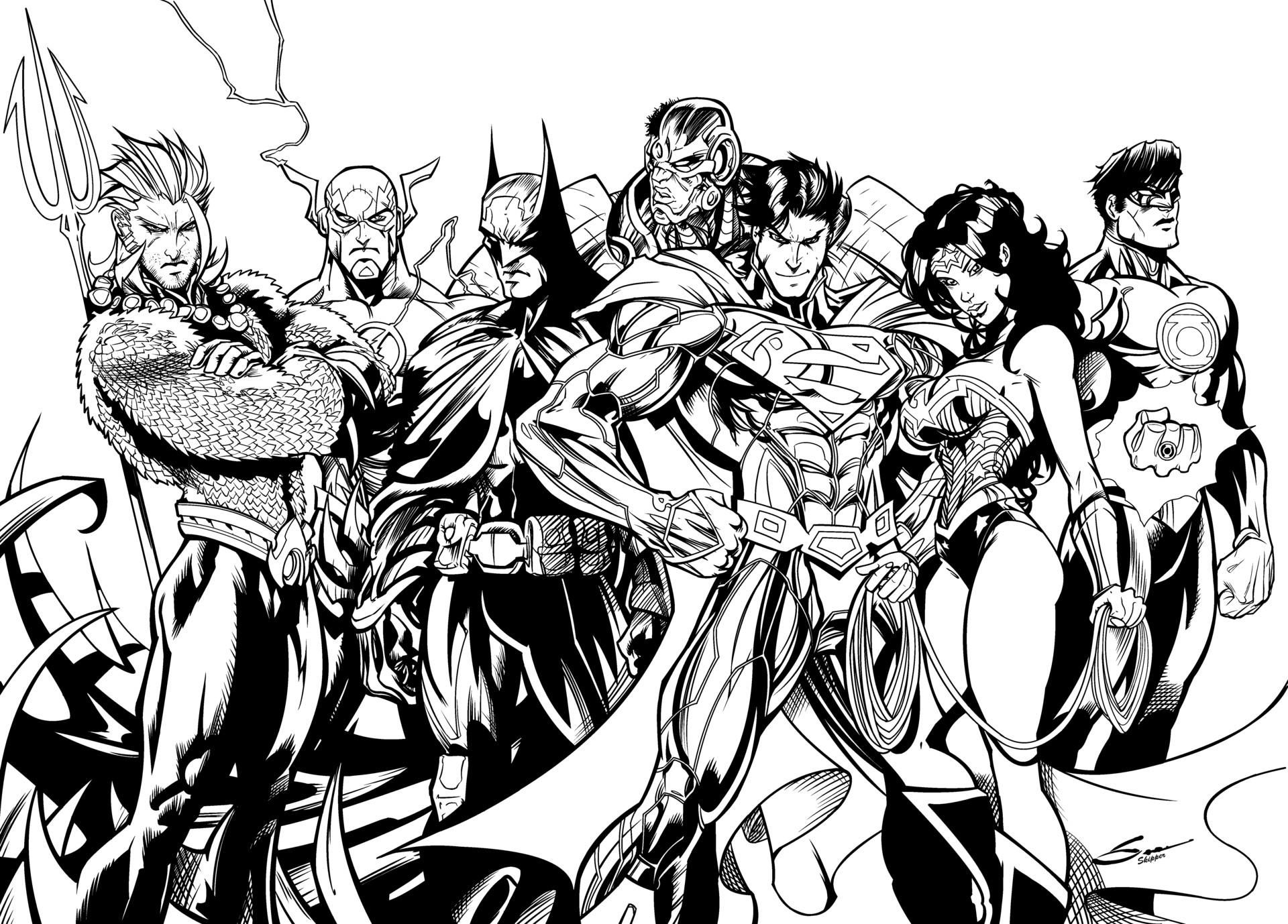 jla justice league coloring pages