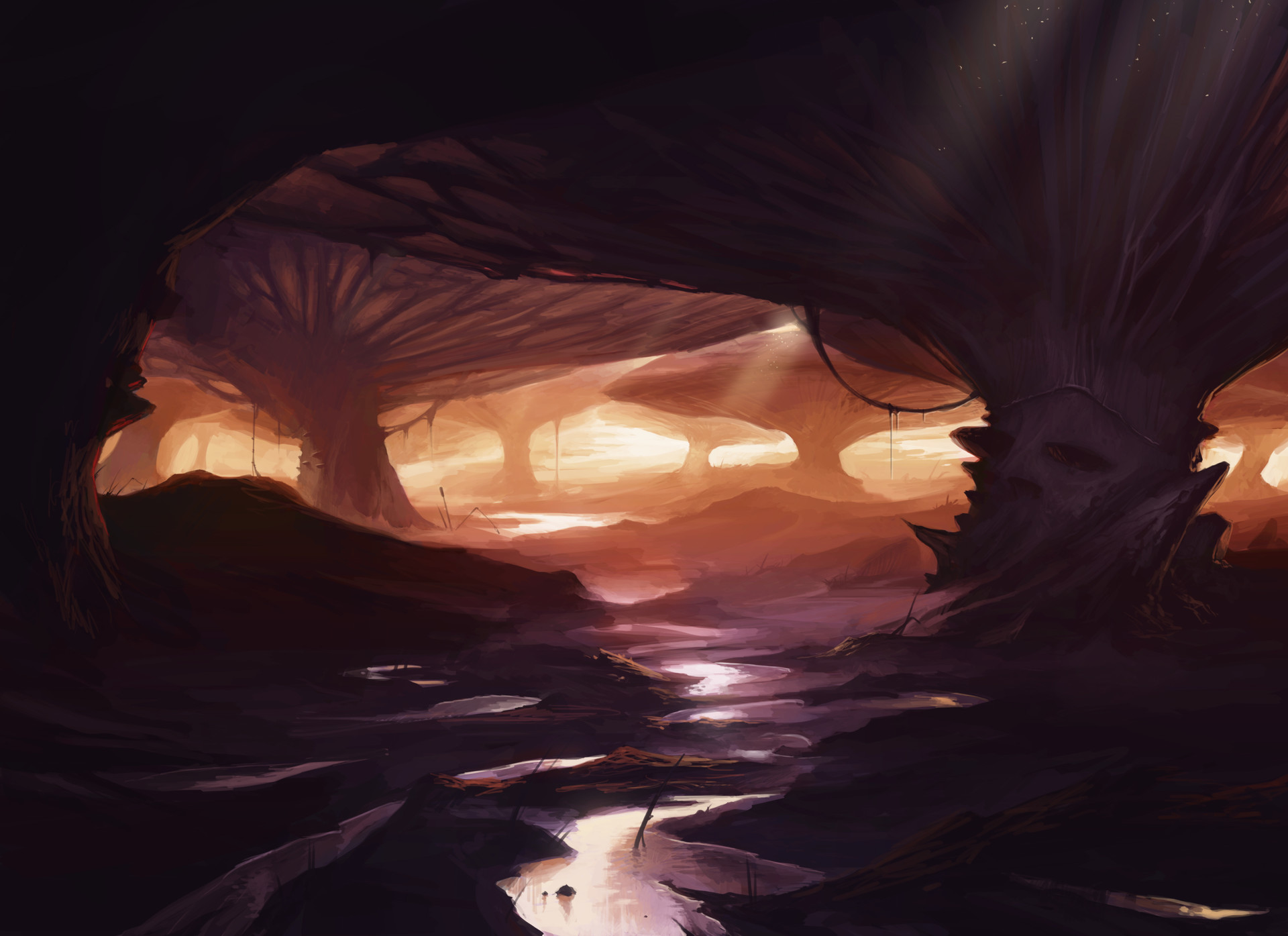 ArtStation - MTG Swamp redesign