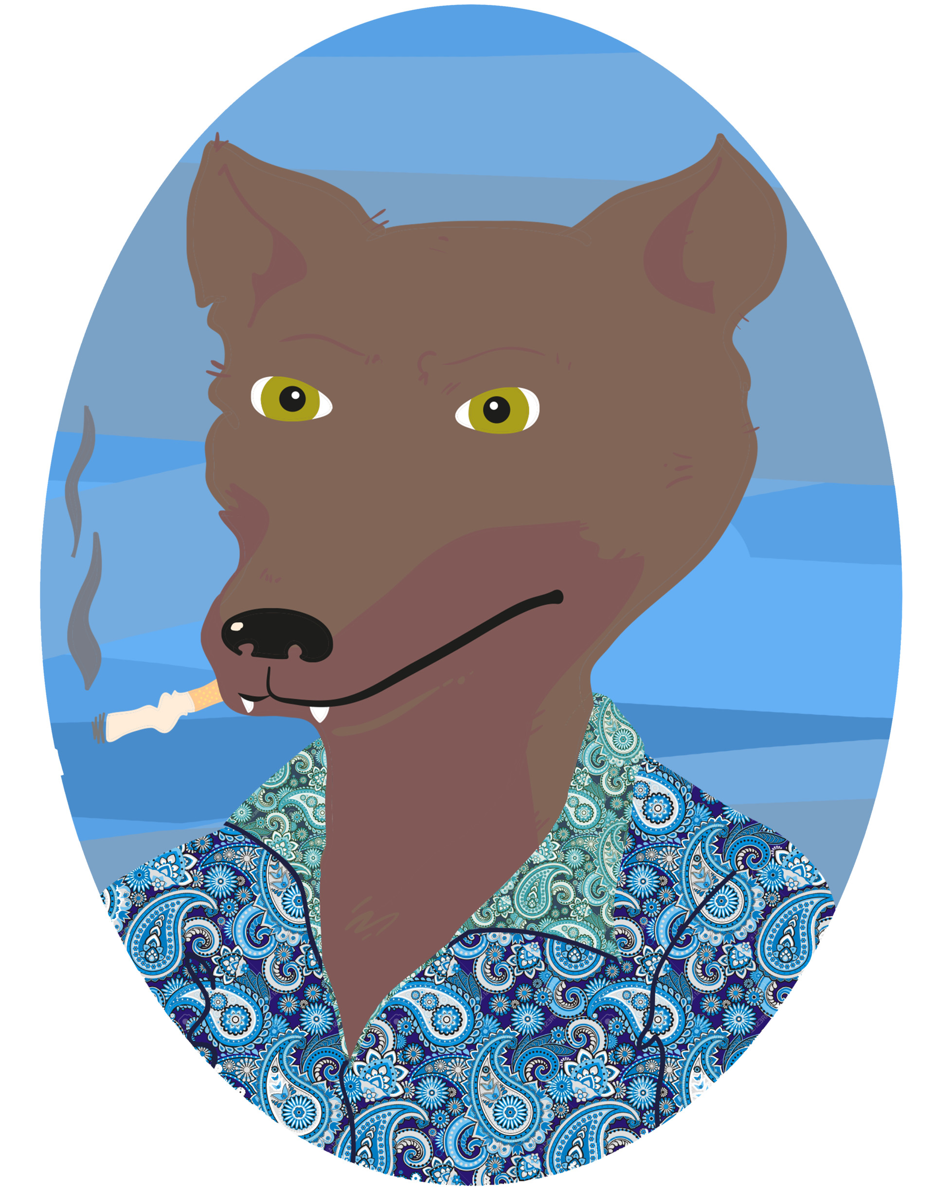 ArtStation - Smoking Wolf